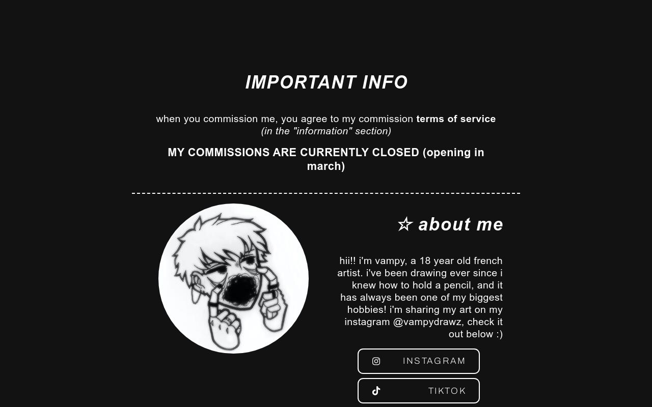 vampy's commisson carrd!